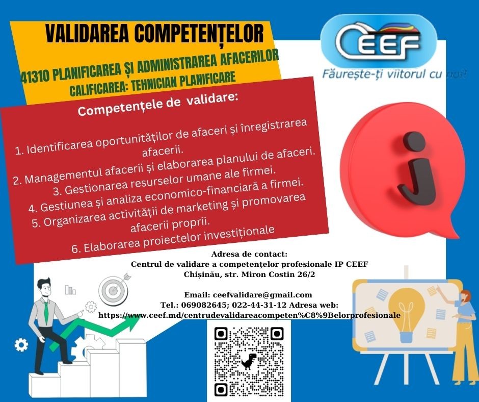 Centrul de validare a competențelor profesionale - CEEF